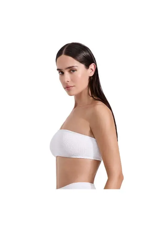 LUMA GOTTEX Tulum Bandeau Bikini Top - White
