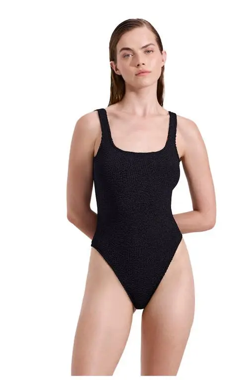 LUMA GOTTEX Tulum Square Neck One Piece - Black
