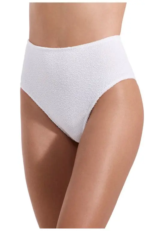 LUMA GOTTEX Tulum High Waist Bikini Bottom - White