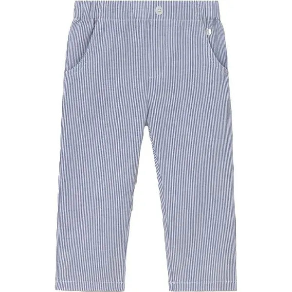 MAYORAL Pinstripe Lightweight Pants - Blue