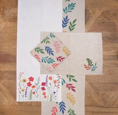 C&F HOME Springtime Blooms Graphic Print Table Runner 13" X 72