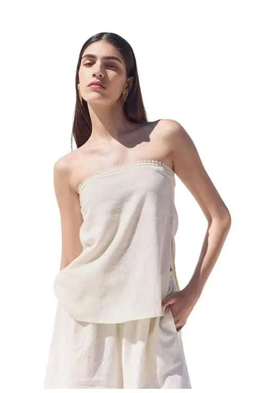 GOTTEX Bali Escape Bandeau Top Cover-up - Cream
