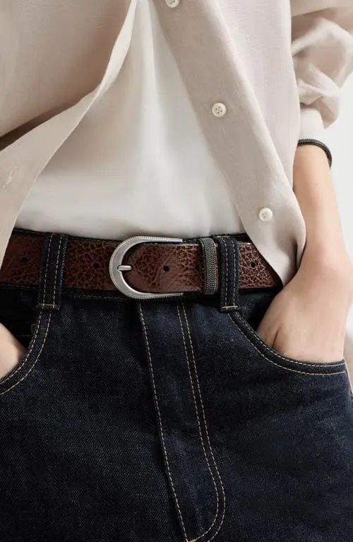 Brunello Cucinelli Calfskin Belt - Brown