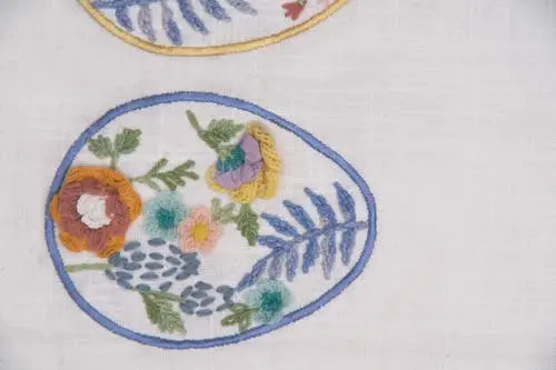 C&F HOME Floral Easter Egg 100% Cotton Embroidered Table Runner 14" X 72