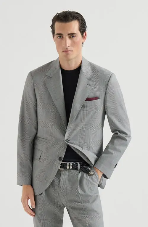 Brunello Cucinelli Prince Of Wales Blazer - Grey