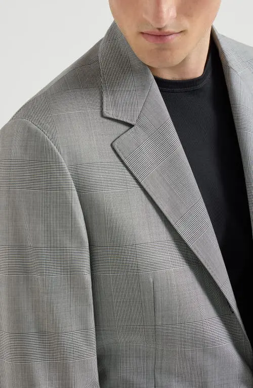 Brunello Cucinelli Prince Of Wales Blazer - Grey