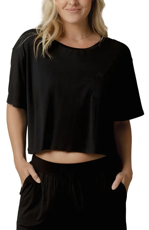KINDRED BRAVELY Aria Cropped Short Sleeve Top - Black
