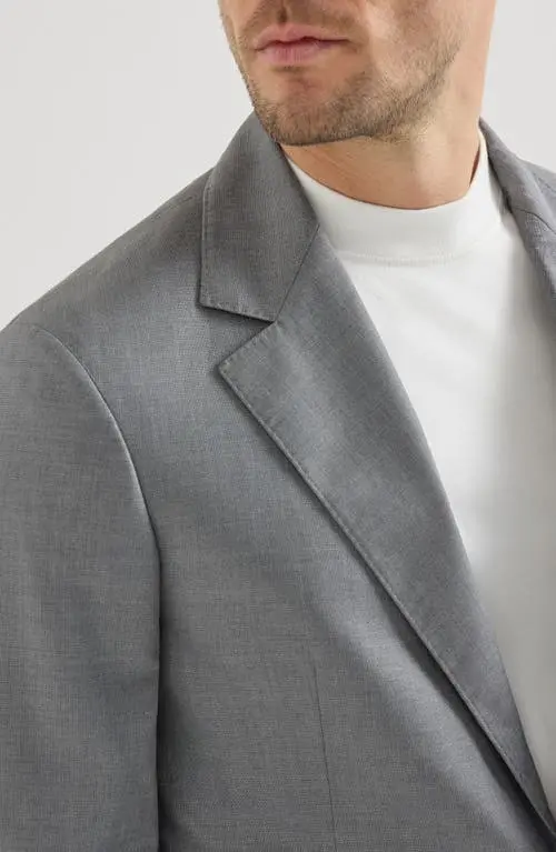 Brunello Cucinelli Hopsack Blazer - Grey