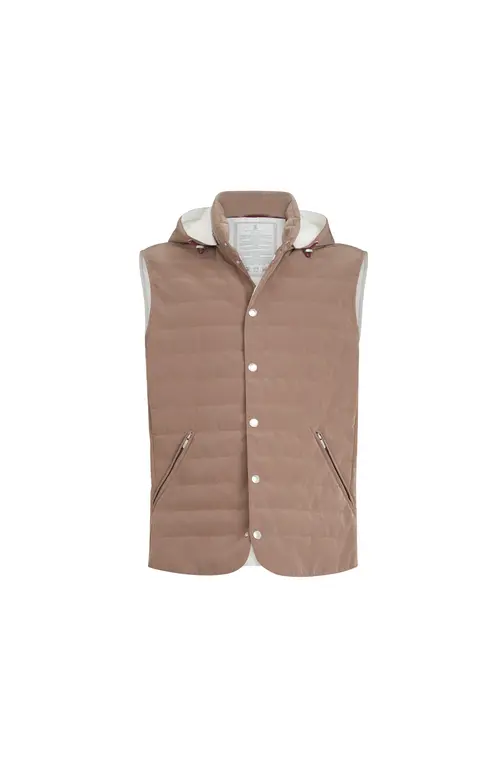 Brunello Cucinelli Down Padded Vest - Hazelnut