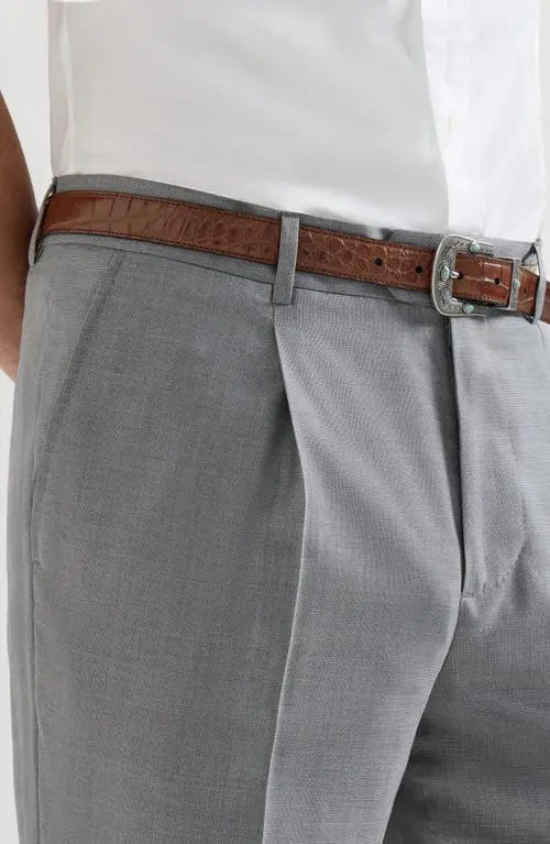 Brunello Cucinelli Leisure Fit Hopsack Trousers - Grey