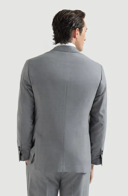 Brunello Cucinelli Hopsack Blazer - Grey