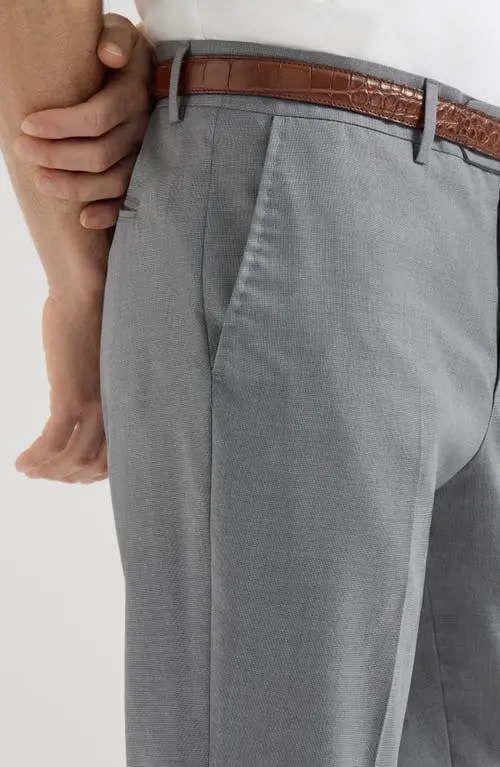 Brunello Cucinelli Leisure Fit Trousers In Hopsack Blend - Grey