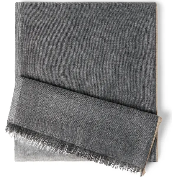 Brunello Cucinelli Cashmere And Silk Color Block Scarf - Lead