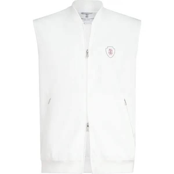 Brunello Cucinelli Nylon Vest With Logo - White