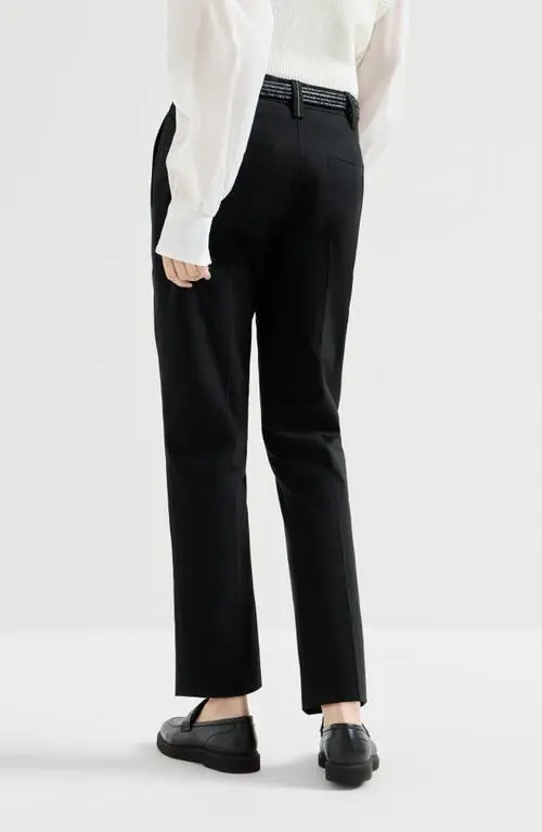 Brunello Cucinelli Cigarette Trousers - Black