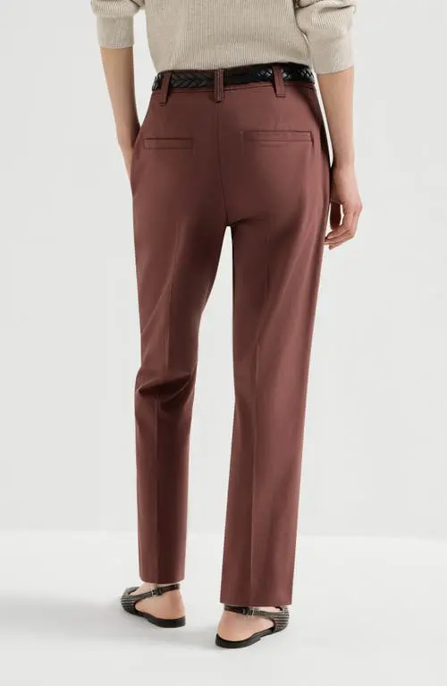 Brunello Cucinelli Cigarette Trousers - Bordeaux