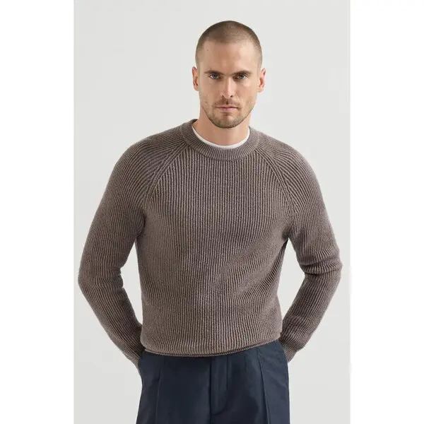 Brunello Cucinelli English Rib Knit Sweater - Hazelnut