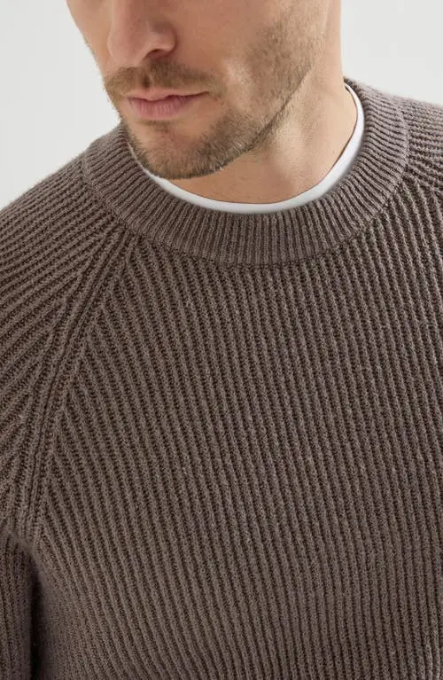 Brunello Cucinelli English Rib Knit Sweater - Hazelnut