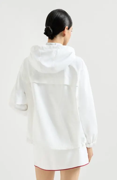 Brunello Cucinelli Hooded Nylon Outerwear Jacket With Logo