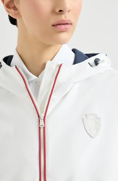 Brunello Cucinelli Hooded Nylon Outerwear Jacket With Logo