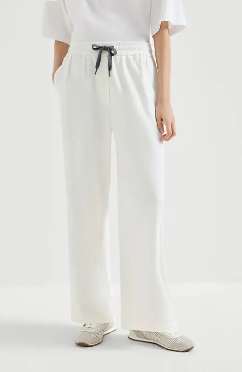 Brunello Cucinelli Piqué Track Trousers - White