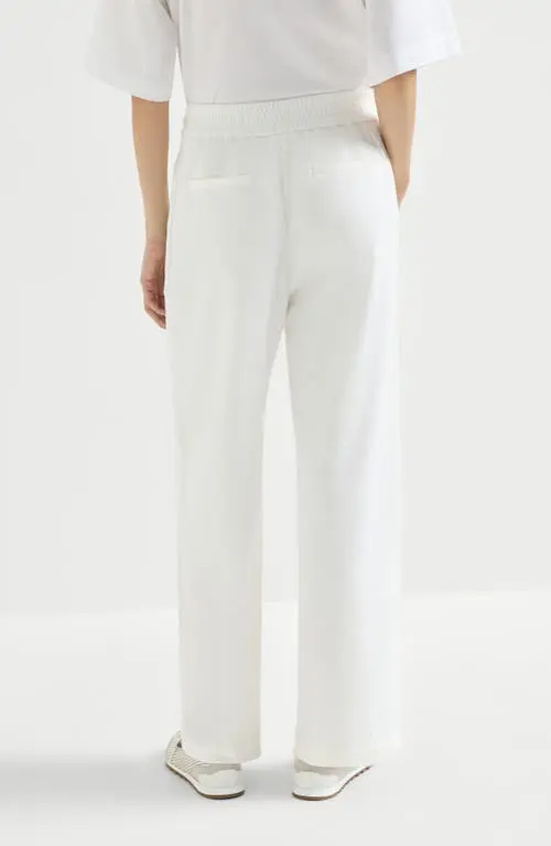 Brunello Cucinelli Piqué Track Trousers - White