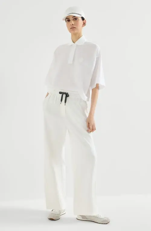 Brunello Cucinelli Piqué Track Trousers - White