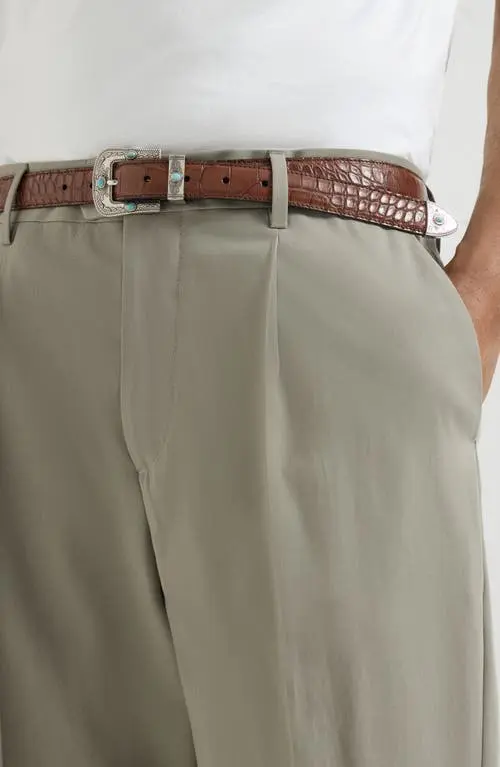 Brunello Cucinelli Trousers With Pleats - Khaki