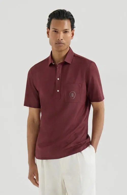 Brunello Cucinelli Poplin Polo - Cherry
