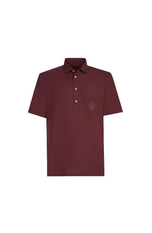 Brunello Cucinelli Poplin Polo - Cherry