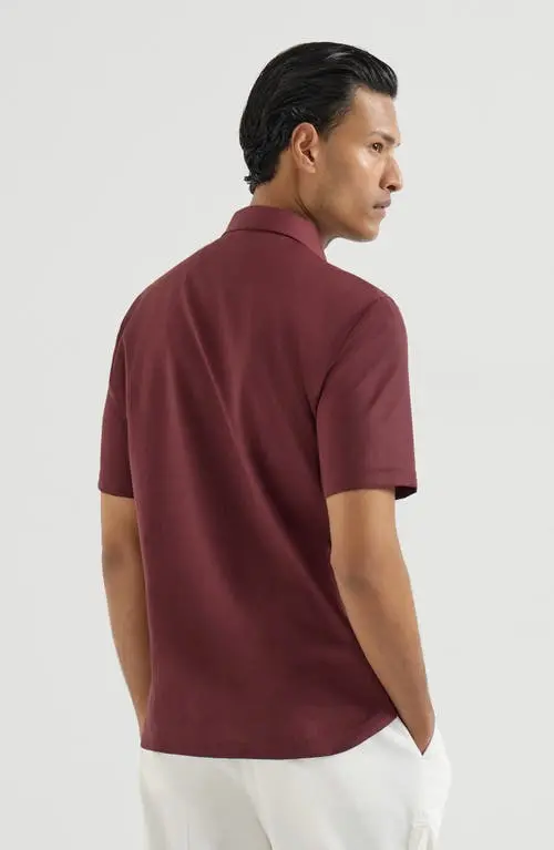 Brunello Cucinelli Poplin Polo - Cherry