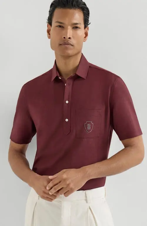 Brunello Cucinelli Poplin Polo - Cherry