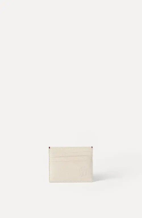 Brunello Cucinelli Calfskin Card Case - Chalk