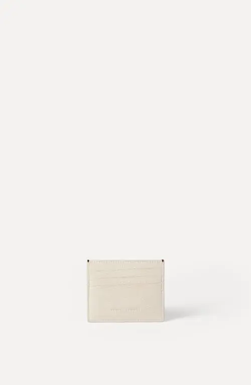 Brunello Cucinelli Calfskin Card Case - Chalk