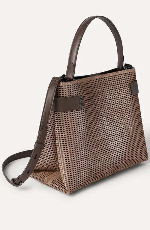Brunello Cucinelli Leather Essence Top-handle Bag - Brown