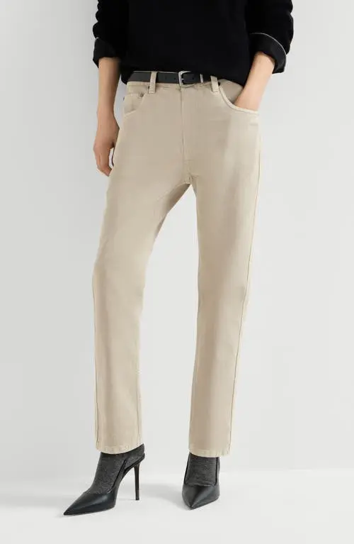 Brunello Cucinelli Straight Five-pocket Trousers - Sand