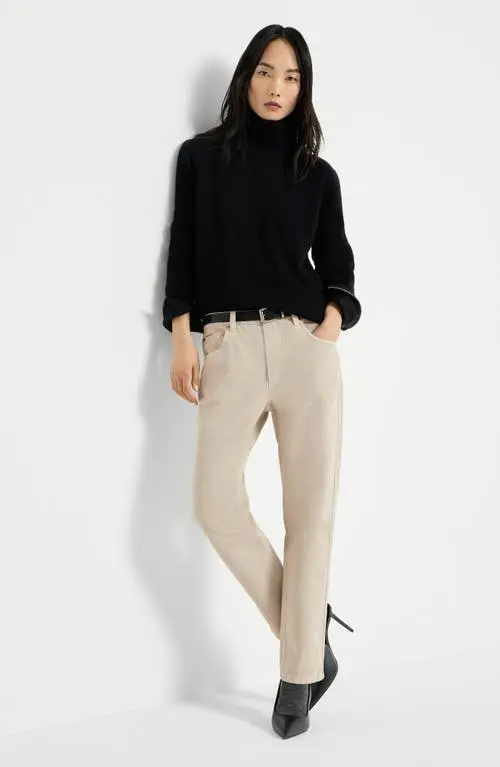 Brunello Cucinelli Straight Five-pocket Trousers - Sand