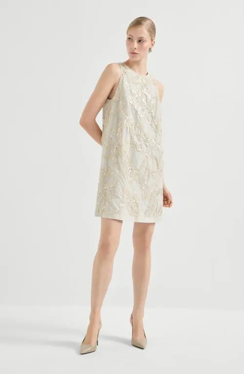 Brunello Cucinelli Mini Dress With Embroidery