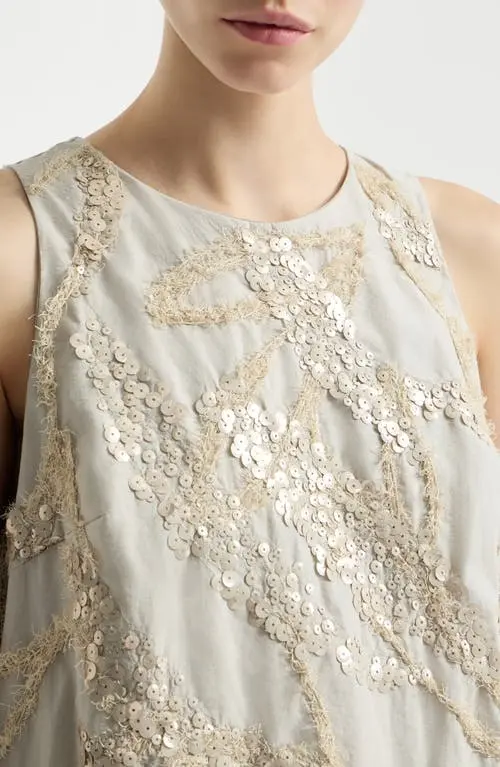 Brunello Cucinelli Mini Dress With Embroidery
