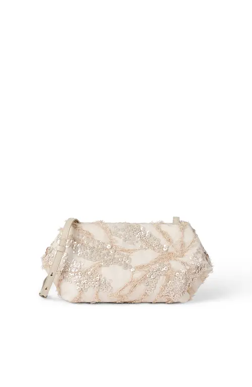Brunello Cucinelli Pouch Bag With Seabed Embroidery - Beige