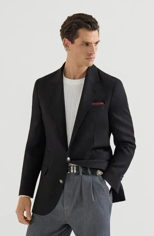 Brunello Cucinelli Hopsack Deconstructed Blazer