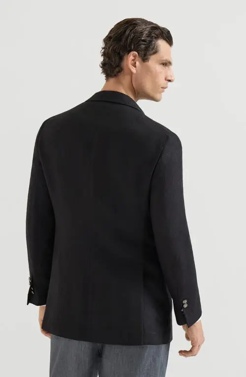 Brunello Cucinelli Hopsack Deconstructed Blazer