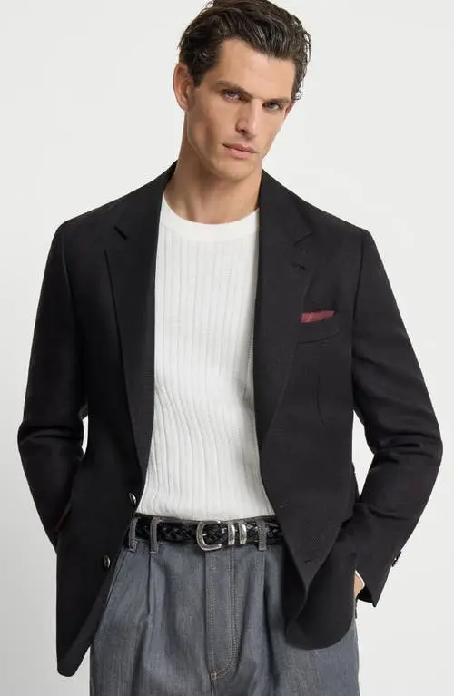 Brunello Cucinelli Hopsack Deconstructed Blazer