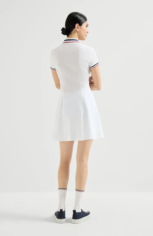 Brunello Cucinelli Mini Dress With Logo - White