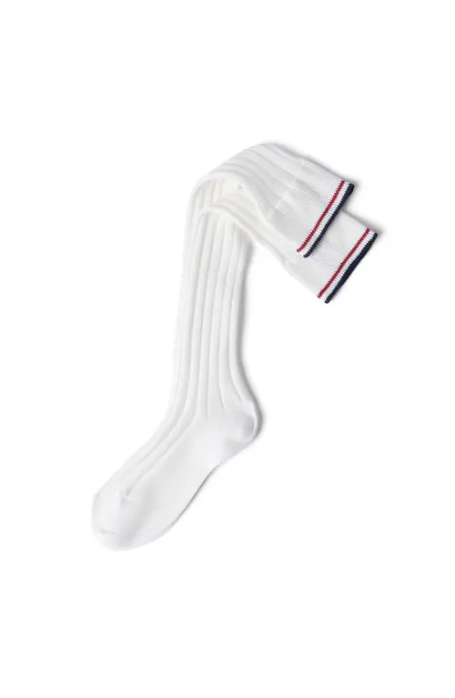 Brunello Cucinelli Knee High Knit Socks - White