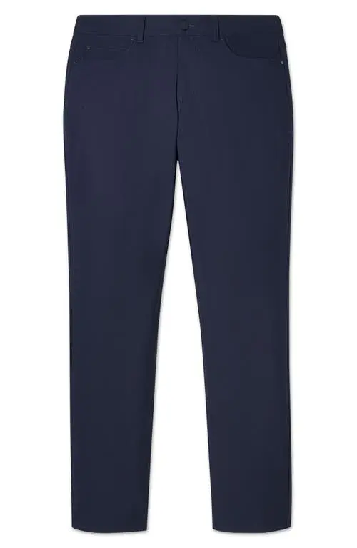 Mizzen+main Upton Straight Leg Stretch Five-pocket Pants - Navy