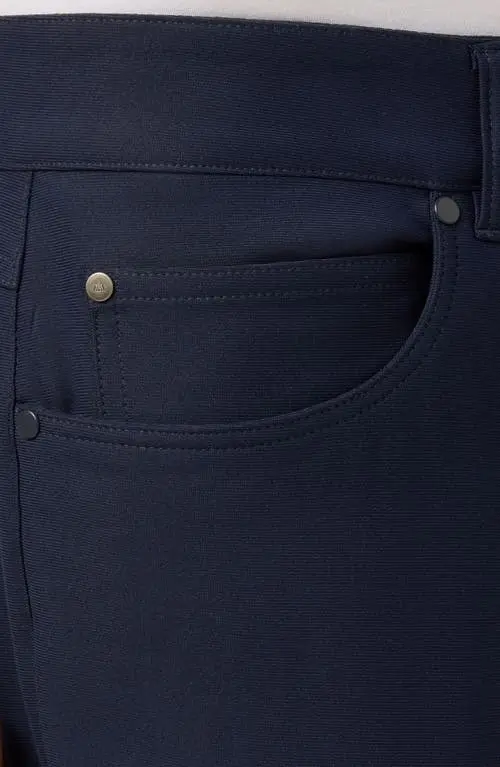 Mizzen+main Upton Straight Leg Stretch Five-pocket Pants - Navy