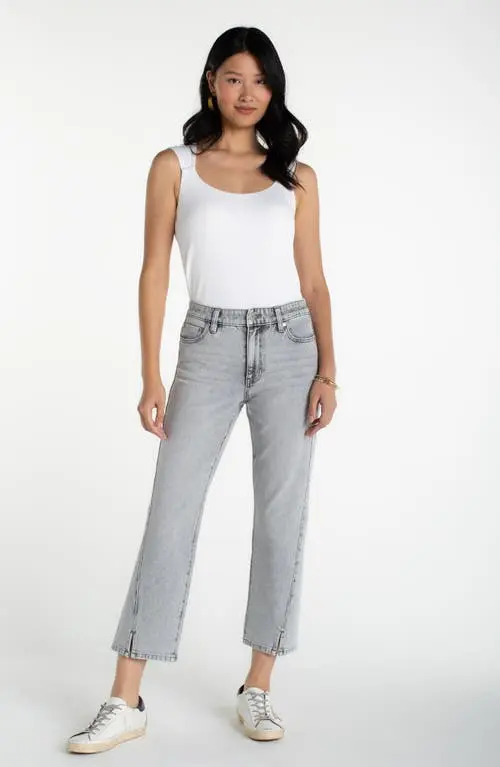 LIVERPOOL Kennedy Split Hem Ankle Straight-leg Jeans
