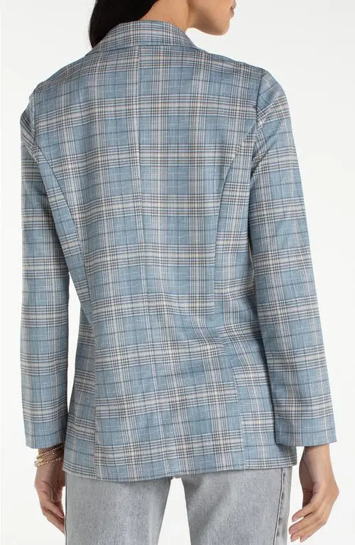LIVERPOOL Plaid Open Front Boyfriend Blazer