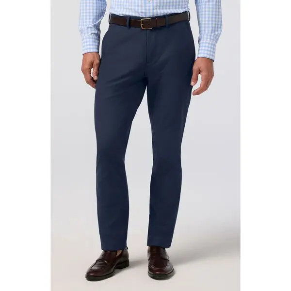 Mizzen+main Upton Flat Front Chinos - Navy